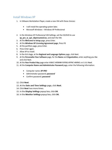 Install Windows Xp Pdf