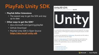 PlayFab And Unity Gdc2019 PPT