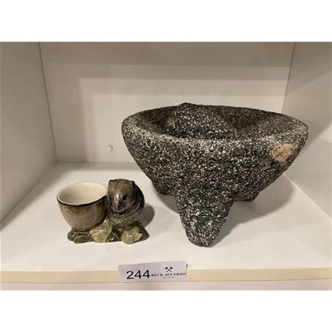 Morter And Pestle Large And Mouse Beck Auctions Inc