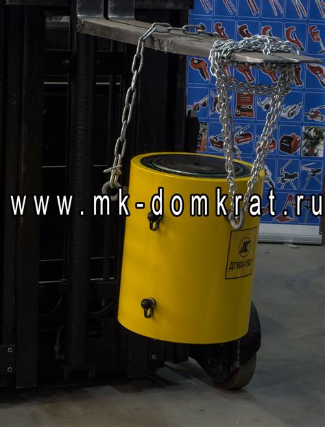 Домкрат 600 тонн, ход 150 мм, с гидравлическим возвратом штока ...