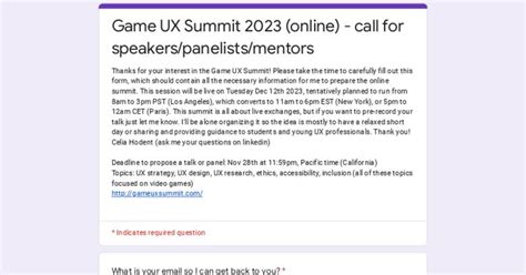 Celia Hodent On Linkedin Game Ux Summit 2023 Online Call For