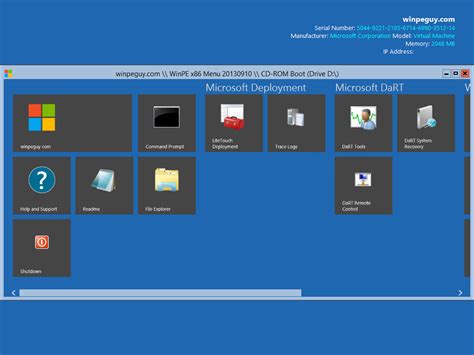 David Segura WinPE Guy WinPE Menu On Codeplex