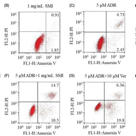 Flow Cytometric Analysis Of Adr Induced Apoptosis Of Mcf 7adr Cells