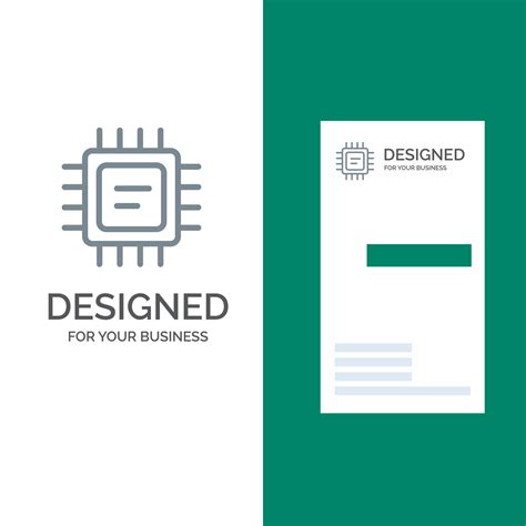 Cpu Microchip Processor Grey Logo Design And Business Card Template 15216712 Vector Art At Vecteezy