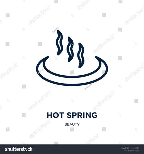Hot Spring Icon Beauty Collection Thin Stock Vector Royalty Free 2206697121 Shutterstock