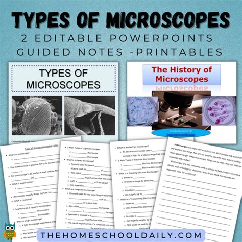 Types Of Microscopes Pack The Homeschool Daily