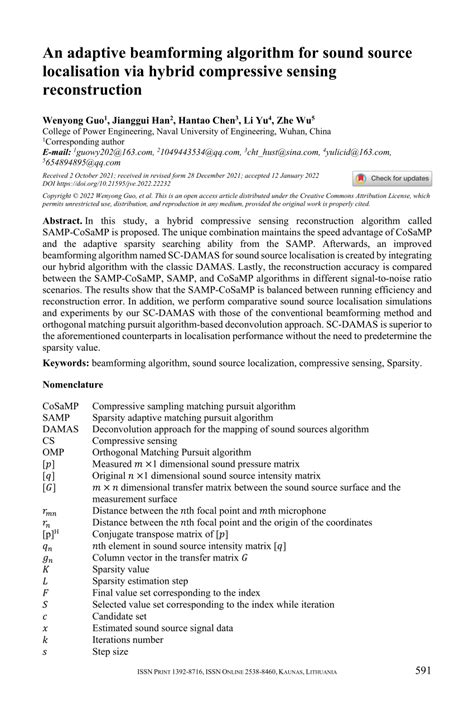 Pdf An Adaptive Beamforming Algorithm For Sound Source Localisation