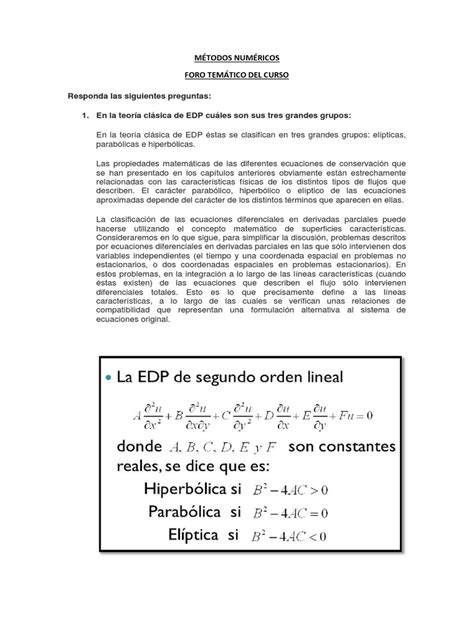 Foro Tematico Métodos Numéricos Pdf