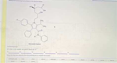 Solved Identify The Functional Groups Present In The