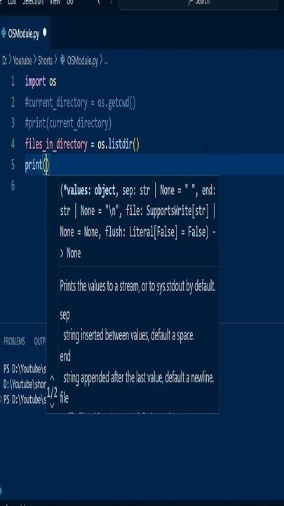 Os Module In Phython Part 1 Pythonprogramming Shortsfeed Shorts Youtube