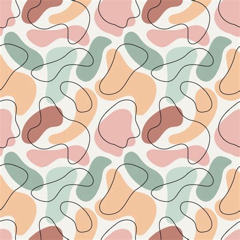 Premium Vector Modern Abstract Seamless Pattern With Smooth Lines