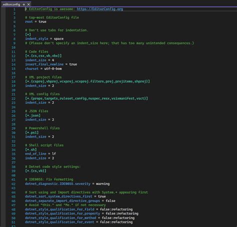 Editorconfig Has No Highlighting Issue Dotnet Roslyn GitHub