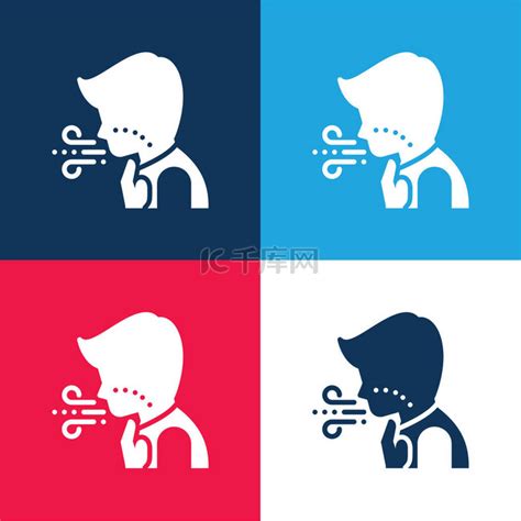 呼吸蓝色和红色四色最小图标集素材图片免费下载 千库网