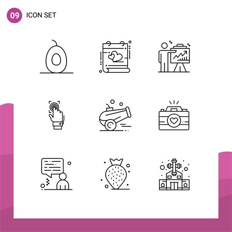 Set Of Modern UI Icons Symbols Signs For Scanning Scan Business Recognition Fingerprint