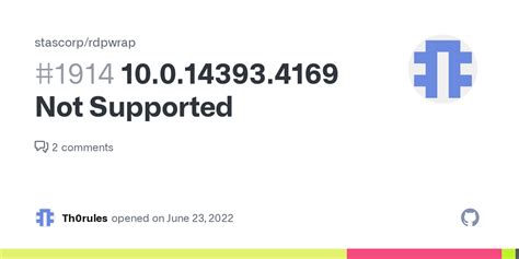 10 0 14393 4169 Not Supported Issue 1914 Stascorp Rdpwrap GitHub