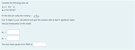 Solved Consider The Following Data Set Xi Yi Chegg Com