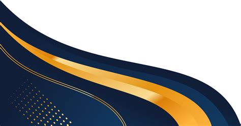 Blue Gold Gradient Abstract Curve Corner Border For Business Or Certificate 28765937 Png
