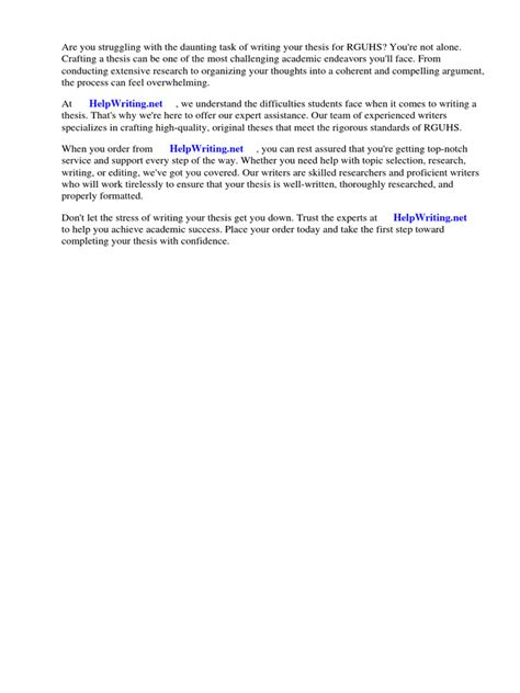 Rguhs Submitted Thesis Pdf Thesis Medicine