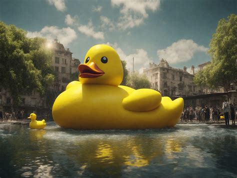download ai generated duck rubber duck royalty free stock illustration