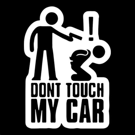 2pcs Dont Touch My Car Funny Sticker Auto Window Door Bumper Truck