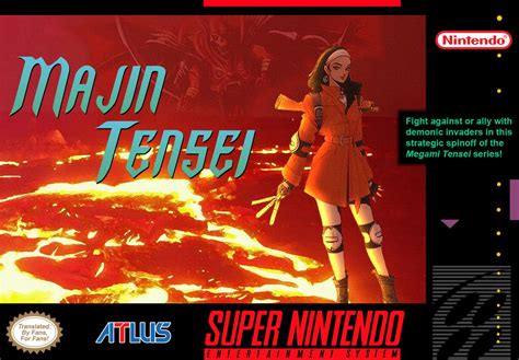 Custom Majin Tensei 1 English Box Art R Minisnesmods