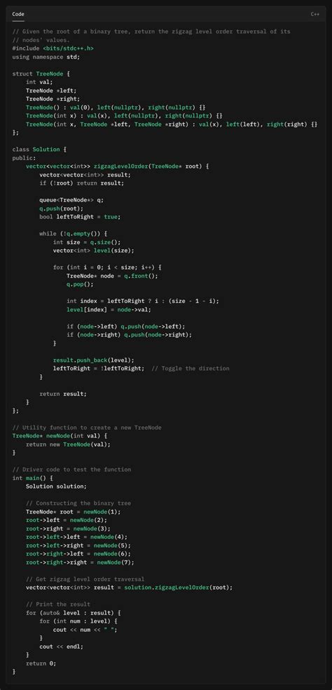 100daysofcode Day93 Binarytree Zigzagtraversal Codingchallenge Chinar Singla
