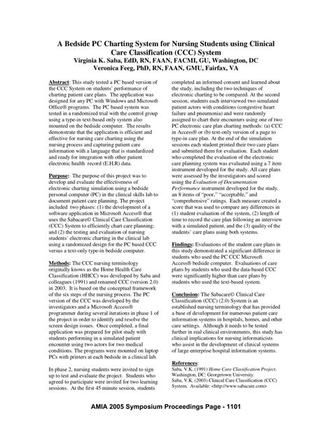 Pdf A Bedside Pc Charting System For Nursing Students Using Clinical