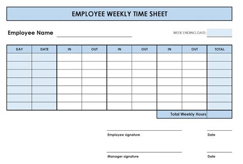 5 Printable Pdf Weekly Timesheet Templates Printable Timeshee NBKomputer