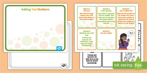 Adding Two Numbers Anchor Chart Teacher Made