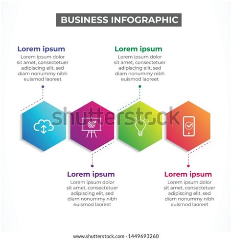 Hexagonal Shape Infographic Process Flow Stock Vector Royalty Free
