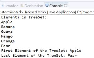 An Example Of Using TreeSet In Java Programmingempire