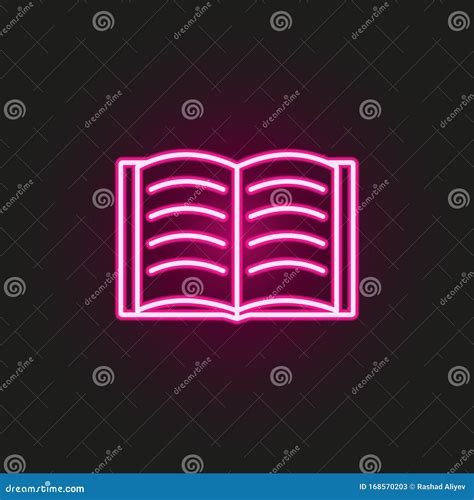 Open Book Neon Style Icon Simple Thin Line Outline Vector Of Education Icons For Ui And Ux