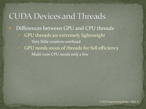 Ppt Cuda Lecture 4 Cuda Programming Basics Powerpoint Presentation