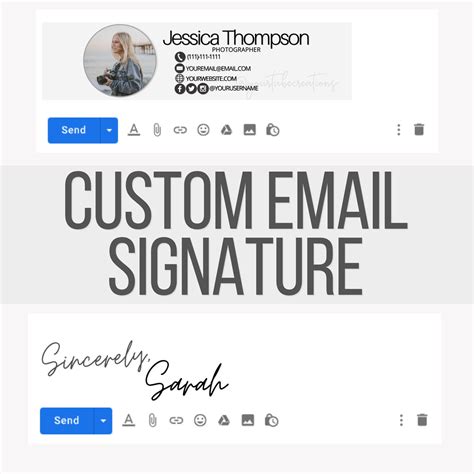 custom email signature email signature gmail signature business