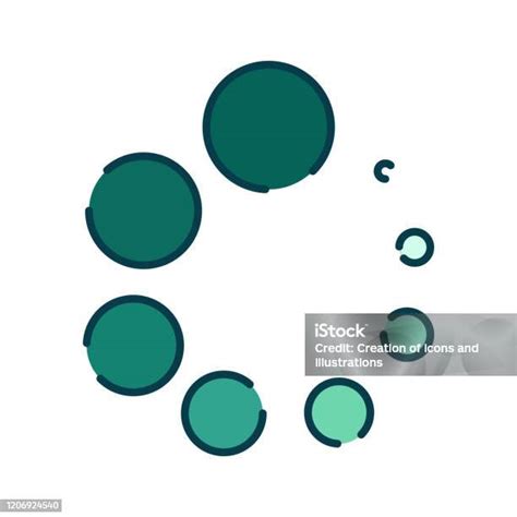 컬러 라인 아이콘을 다운로드합니다 로딩 기호 웹 페이지 응용 프로그램 프로모션에 대한 벡터 그림 Ui Ux Gui 디자인