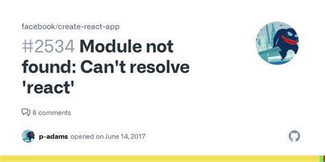 Module Not Found Cant Resolve React · Issue 2534 · Facebookcreate