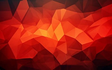 Premium Photo Techno Texture Polygonal Redorange Triangles Vector