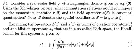solved 3 1 consider a real scalar field with lagrangian
