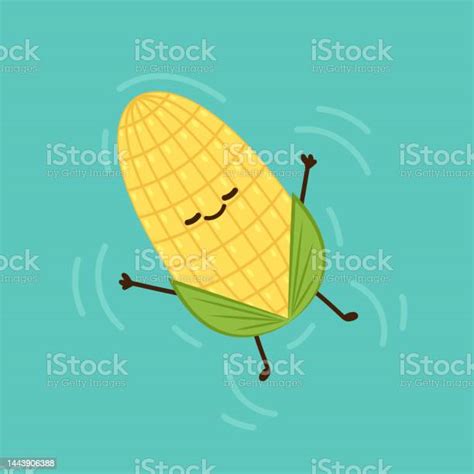 옥수수 벡터입니다 옥수수 캐릭터 디자인 흰색 바탕에 옥수수입니다 건강한 식생활에 대한 스톡 벡터 아트 및 기타 이미지 건강한