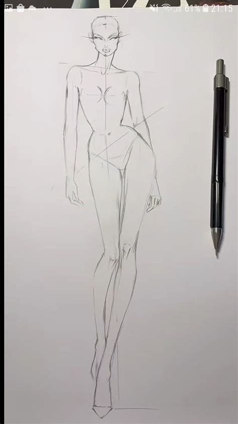 Fashion Model Sketch Fashion Design Sketchbook Fashion Design