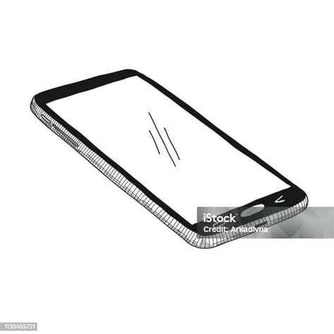 스케치 스마트폰입니다 전화는 흰색 배경에 고립 됩니다 벡터 일러스트입니다 공란에 대한 스톡 벡터 아트 및 기타 이미지 공란 그리기 낙서 드로잉 Istock