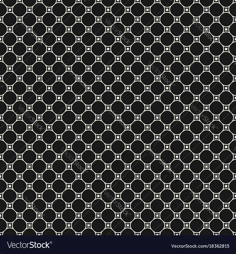 Monochrome Seamless Pattern Circular Lattice Mesh Vector Image