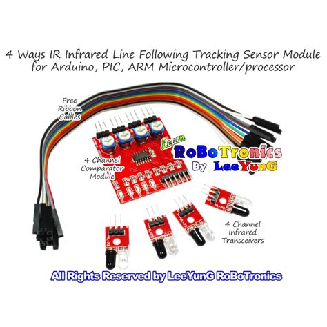 4ch Infrared Sensor Line Following Sensor Tracking Sensing Module