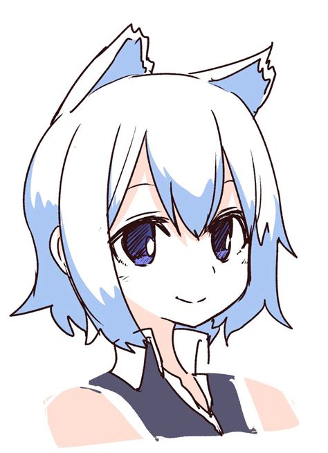 Safebooru 1girl Animal Ears Bangs Bare Shoulders Blue Eyes Blue Hair