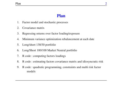 Multi Risk Factor Model Ppt