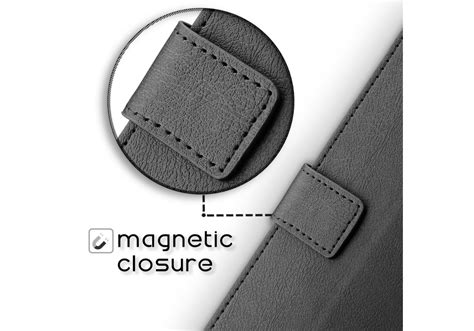 Sleo Coque Lg K Etui Portefeuille Pu Cuir Ultra Slim Mince Premium Slip Magn Tique