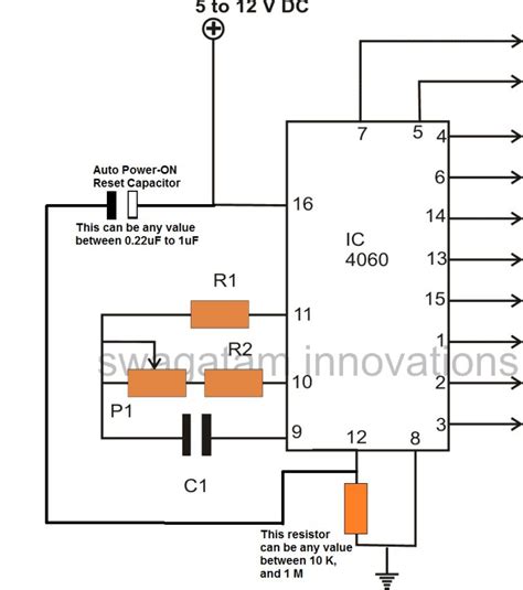 Ic 4060 Pinouts Explained Homemade Circuit Projects