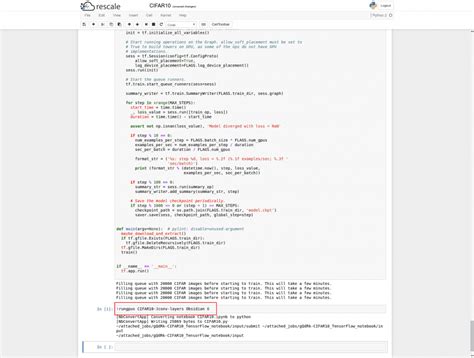 interactive neural network design on rescale rescale