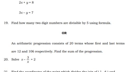 2x Y 83x−y 7 19 Find How Many Two Digit Numbers Are Divisible By 5 Usin