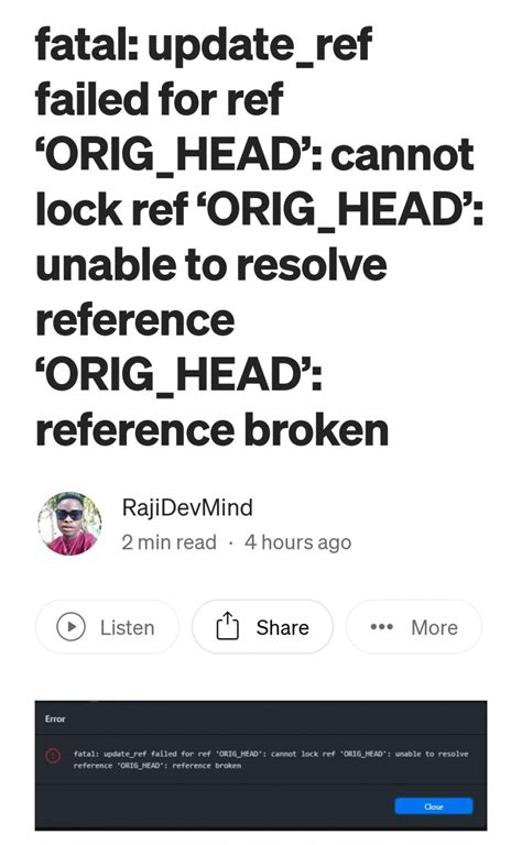 Fatal Error Unable To Lock Head In Git Can Make You Loose Code You